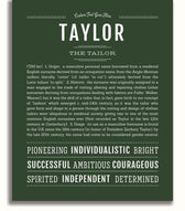 Taylor (male) | Name Art Print – Name Stories