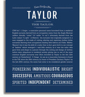 Taylor (male) | Name Art Print – Name Stories