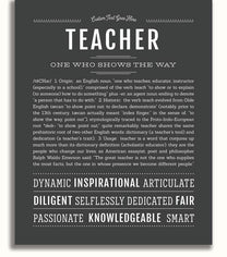 Teacher Personalized Name Meaning Art Prints – Name Stories