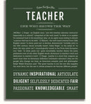 Teacher Personalized Name Meaning Art Prints – Name Stories