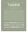 Teacher | Name Art Print – Name Stories