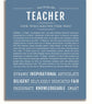 Teacher Personalized Name Meaning Art Prints – Name Stories