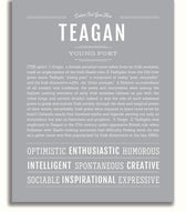 Teagan (female) | Name Art Print – Name Stories