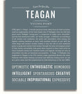 Teagan (female) | Name Art Print – Name Stories