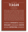 Teagan (female) | Name Art Print – Name Stories