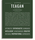 Teagan (female) | Name Art Print – Name Stories
