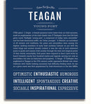 Teagan (female) | Name Art Print – Name Stories