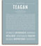 Teagan (female) | Name Art Print – Name Stories