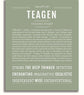 Teagen (male) | Name Art Print – Name Stories