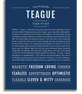 Teague | Name Art Print – Name Stories