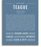Teague | Name Art Print – Name Stories