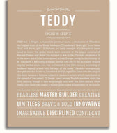 Teddy | Name Art Print – Name Stories