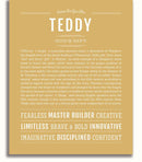 Teddy | Name Art Print – Name Stories