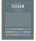 Teegan | Name Art Print – Name Stories