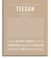 Teegan Personalized Name Meaning Art Prints – Name Stories