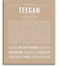 Teegan | Name Art Print – Name Stories