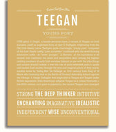 Teegan Personalized Name Meaning Art Prints – Name Stories