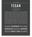Tegan | Name Art Print – Name Stories