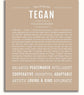 Tegan | Name Art Print – Name Stories