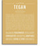 Tegan | Name Art Print – Name Stories