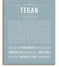 Tegan Personalized Name Meaning Art Prints – Name Stories