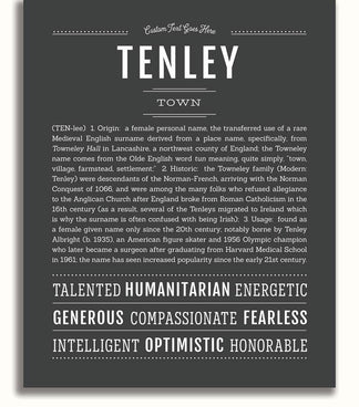 Tenley | Name Art Print – Name Stories
