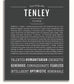 Tenley Personalized Name Meaning Art Prints – Name Stories