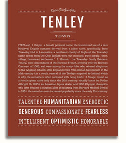 Tenley | Name Art Print – Name Stories