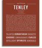 Tenley | Name Art Print – Name Stories