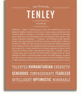Tenley | Name Art Print – Name Stories