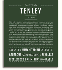 Tenley | Name Art Print – Name Stories