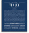 Tenley Personalized Name Meaning Art Prints – Name Stories