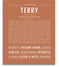 Terry (female) | Name Art Print – Name Stories