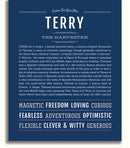 Terry (female) | Name Art Print – Name Stories