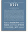 Terry (female) | Name Art Print – Name Stories