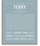 Terry (female) | Name Art Print – Name Stories