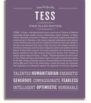 Tess | Name Art Print – Name Stories