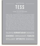 Tess | Name Art Print – Name Stories