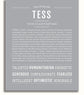 Tess Personalized Name Meaning Art Prints – Name Stories