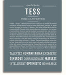 Tess | Name Art Print – Name Stories