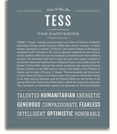 Tess | Name Art Print – Name Stories