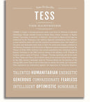 Tess | Name Art Print – Name Stories