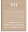 Tess | Name Art Print – Name Stories