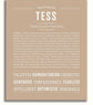 Tess | Name Art Print – Name Stories