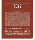 Tess | Name Art Print – Name Stories