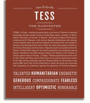 Tess | Name Art Print – Name Stories