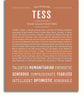 Tess | Name Art Print – Name Stories
