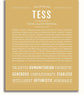 Tess | Name Art Print – Name Stories