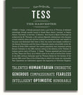 Tess | Name Art Print – Name Stories