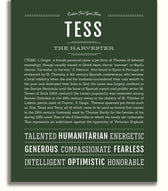 Tess | Name Art Print – Name Stories